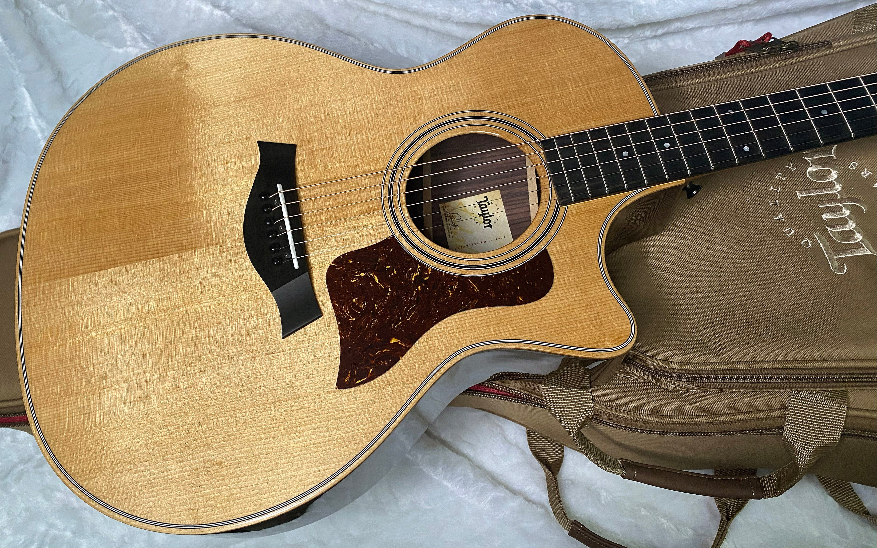 NEW! Taylor 414ce Studio Acoustic-Electric Guitar - Natural - 4.7lbs ...