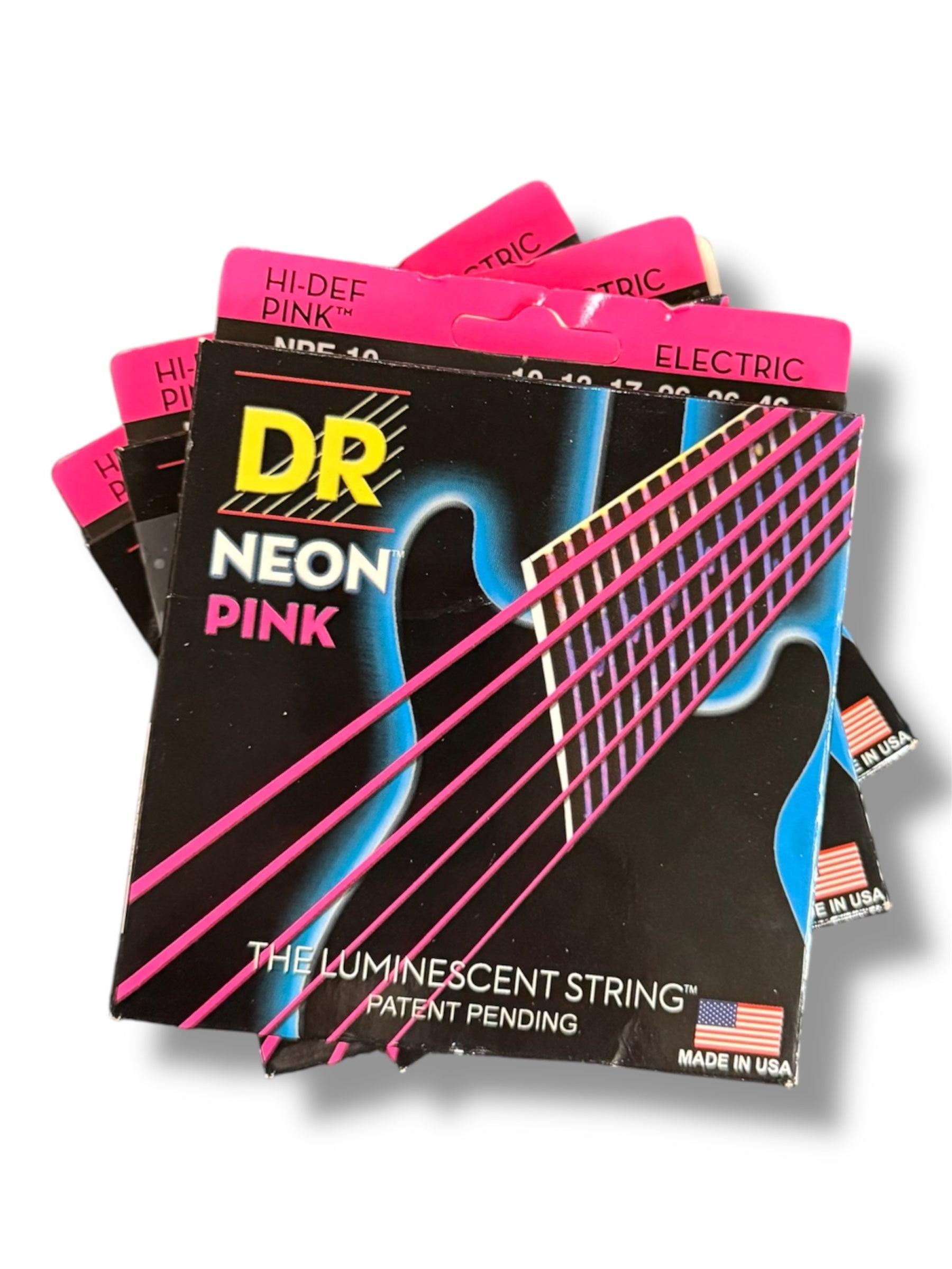DR Neon Pink Guitar Strings - 3 Pack – bizarreguitarreno